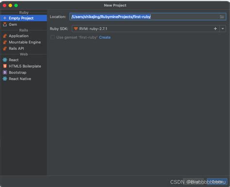 Rubymine创建第一个ruby项目并运行rubymine 怎么添加 Sdk Csdn博客
