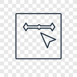 Linear Icon Isolated On Transparent Background Vector Image