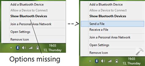 Fix Bluetooth Missing Options To Transfer Files In Windows 108187