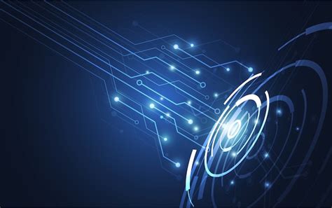 추상적 인 기술 혁신 통신 개념 프리미엄 벡터