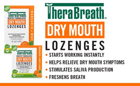 Therabreath Dry Mouth Lozenges With Zinc 100 Lozenges