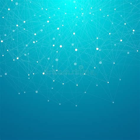 Global Network Connections With Points And Lines Wireframe Background