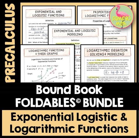 Exponential And Logarithmic Functions Unit 3 Foldables Precalculus