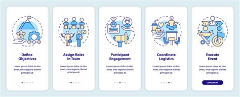 Premium Vector How To Organize Hackathon Onboarding Mobile App Screen