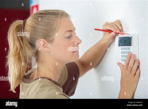 Installing Combination Lock Stock Photo Alamy