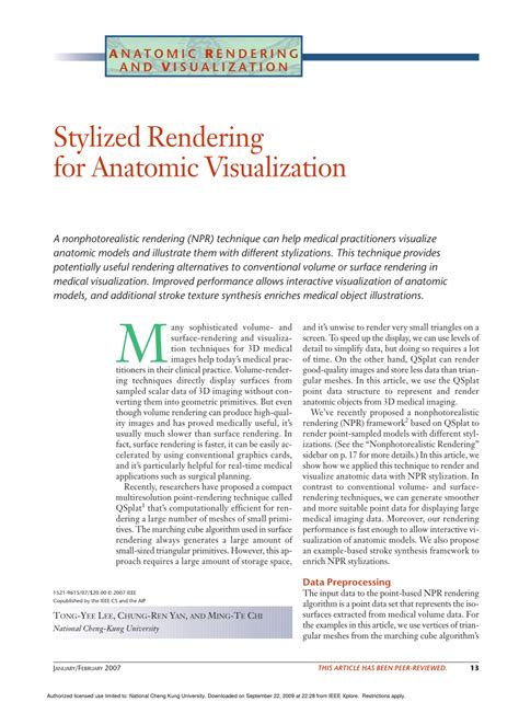 pdf stylized rendering for anatomic visualization