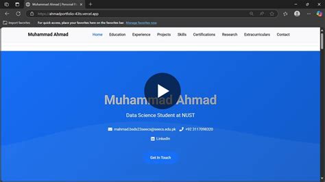 Webdevelopment Portfolio Html Css Javascript Frontend Muhammad