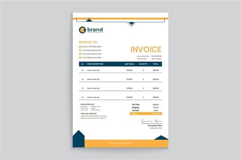 Premium Vector Abstract Scientific Invoice Design