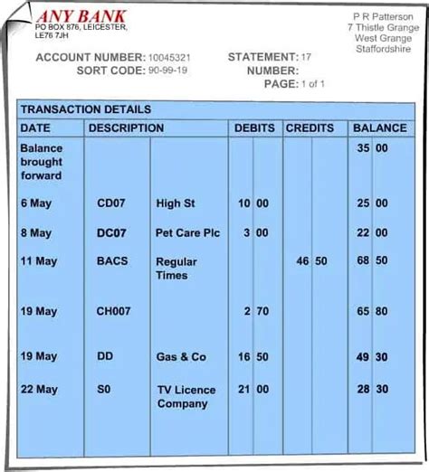 4 Bank Statement Templates Excel Xlts