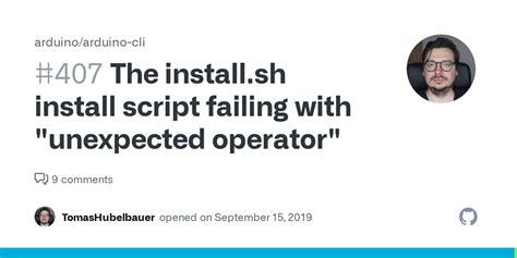 The Installsh Install Script Failing With Unexpected Operator