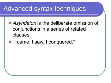 Ppt Analysis Of Diction And Syntax Powerpoint Presentation Free