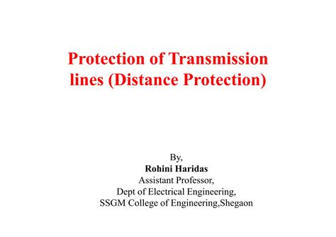 Protection Of Transmission Lines Distance Pdf