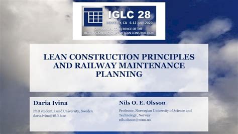 Pdf Lean Construction Principles And Railway Lean Construction