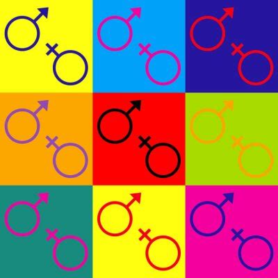 Sex Symbol Zeichen Vektor Blaue Ikone Mit Umriss Zum Ausschneiden Leinwandbilder Bilder