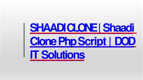 Ppt Shaadi Clone Script Readymade Clone Script Powerpoint