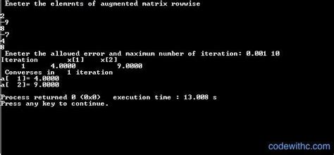 C Program For Gauss Seidel Method Code With C