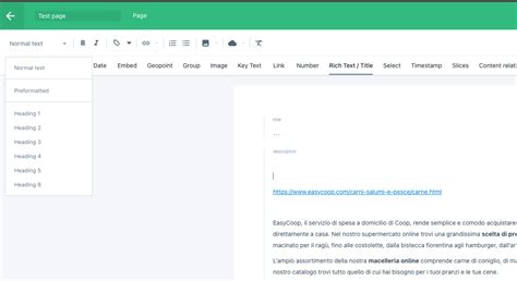 preformatted and other rich text in the same field developing with