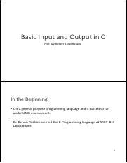 Basic Input And Output In C A Beginner S Guide To C Programming Course Hero