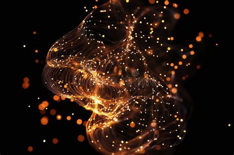 A 3d Design Featuring A Glowing Interconnected Network Of Lines And Glowing Dots All Suspended