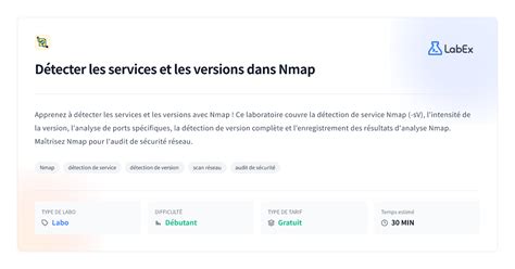 Détecter Les Services Et Les Versions Dans Nmap Labex