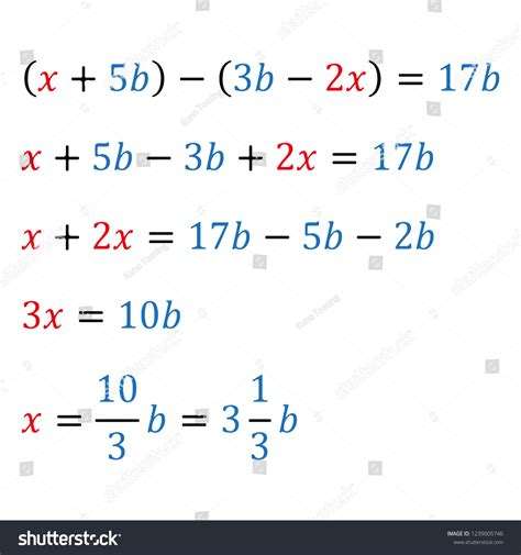 Algebraic Parametric Equation One Variable Positive Stock Vector