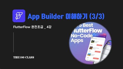 플러터플로우flutterflow완전초급4편 앱 빌더app Builder 이해하기33 Youtube