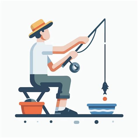 Premium Vector Vector Illustration Of Angler In Flat Design Style Premium Vector Vector Illustration Of Angler In Flat Design Style