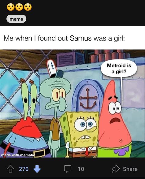 Metroid Is A Girl 😯😮😲 Rcomedycemetery