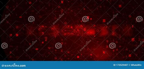 abstract red background with binary code malware or hack attack concept stock vector