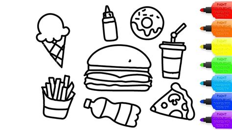 Unhealthy Food Coloring Pages