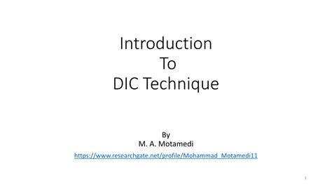 Pdf How Digital Image Correlation Dic Technique Works