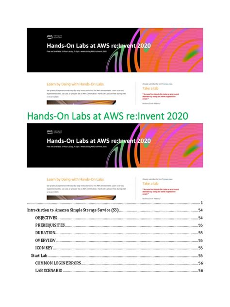 aws re invent 2020 hands on labs 12162020 pdf amazon web services