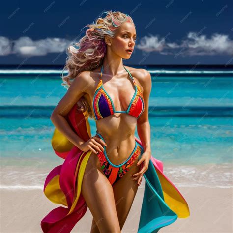 Premium Photo A Beautiful Bikini Women On Summer Beach