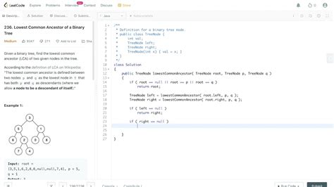 Leetcode 236 Lowest Common Ancestor Of A Binary Tree Youtube