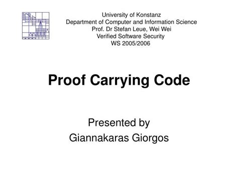 Ppt Proof Carrying Code Powerpoint Presentation Free Download Id