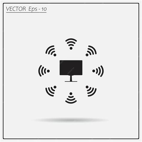 Premium Vector Wireless Connection Gadget Wifi Symbol Vector Illustration On A Light