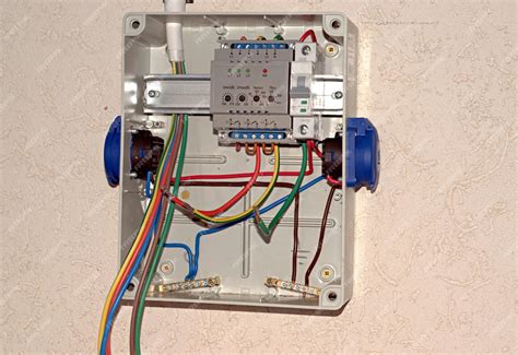 Premium Photo Electrical Shield And Copper Cable For Power Connection