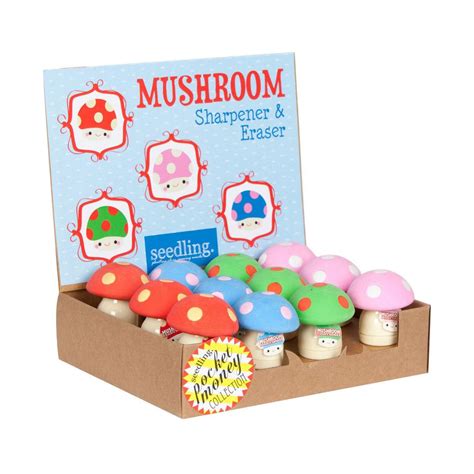 Mushroom Sharpener And Eraser Grasshopper