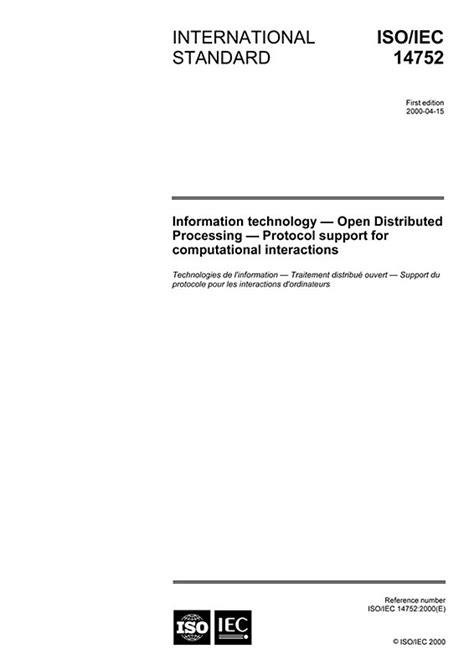 ISO IEC 14752 2000 IEC Standards VDE Publishing House
