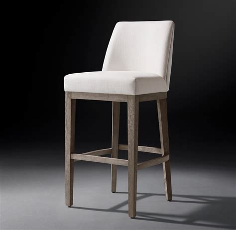 Morgan Curved Back Armless Fabric Bar And Counter Stool Rh Teen