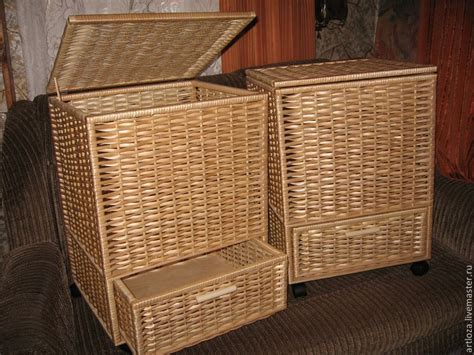 Короб плетеный из лозы для хранения корзина лоток ящик в интернет магазине Ярмарка Мастеров по