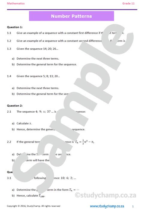 Workbooks Grade 11 Mathematics