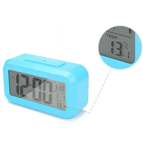 Digital Alarm Clock Backlight Snooze Temperature Battery Operated LCD Display AxGear Ca