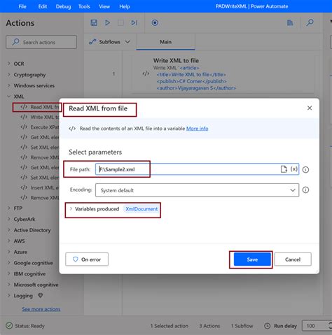Write Xml To File Action In Desktop Flow Using Microsoft Power Automate