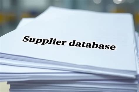Comprehensive Supplier Database Excel Template For Efficient Vendor Management