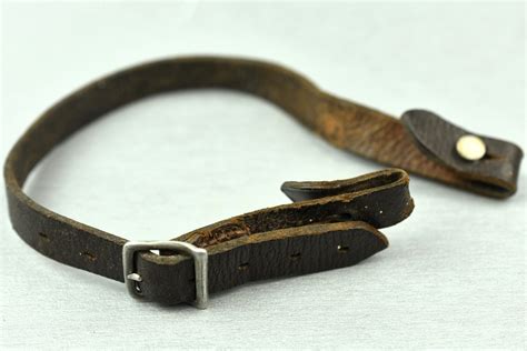 Early Luftwaffe Helmet Chin Strap With Lba Stamp Bevo Militaria Military Antique Shop