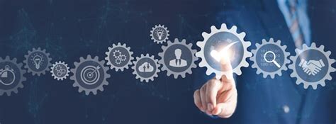 Premium Photo Business Process Management And Automation With Person Validating Document In