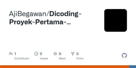 GitHub AjiBegawan Dicoding Proyek Pertama Membuat Model NLP Dengan TensorFlow