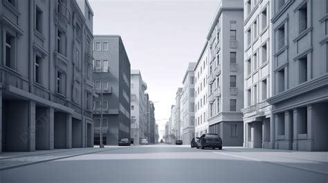 Minimalistic City Street Background In 3d Render Street Banner