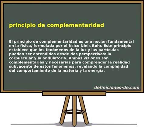 Significado De Principio De Complementaridad